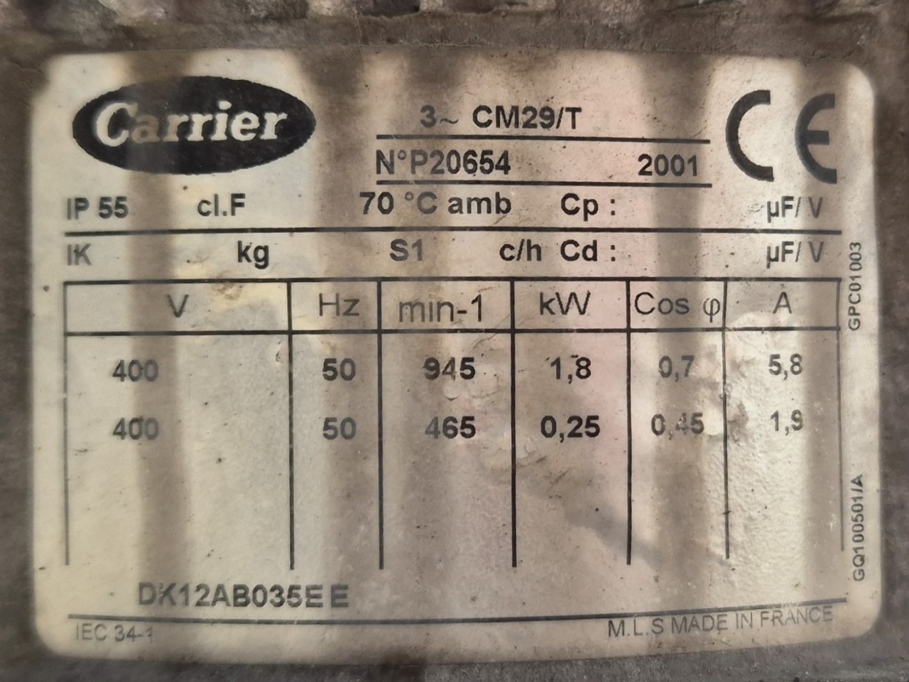 Used Carrier CM29/T fan | HOS BV