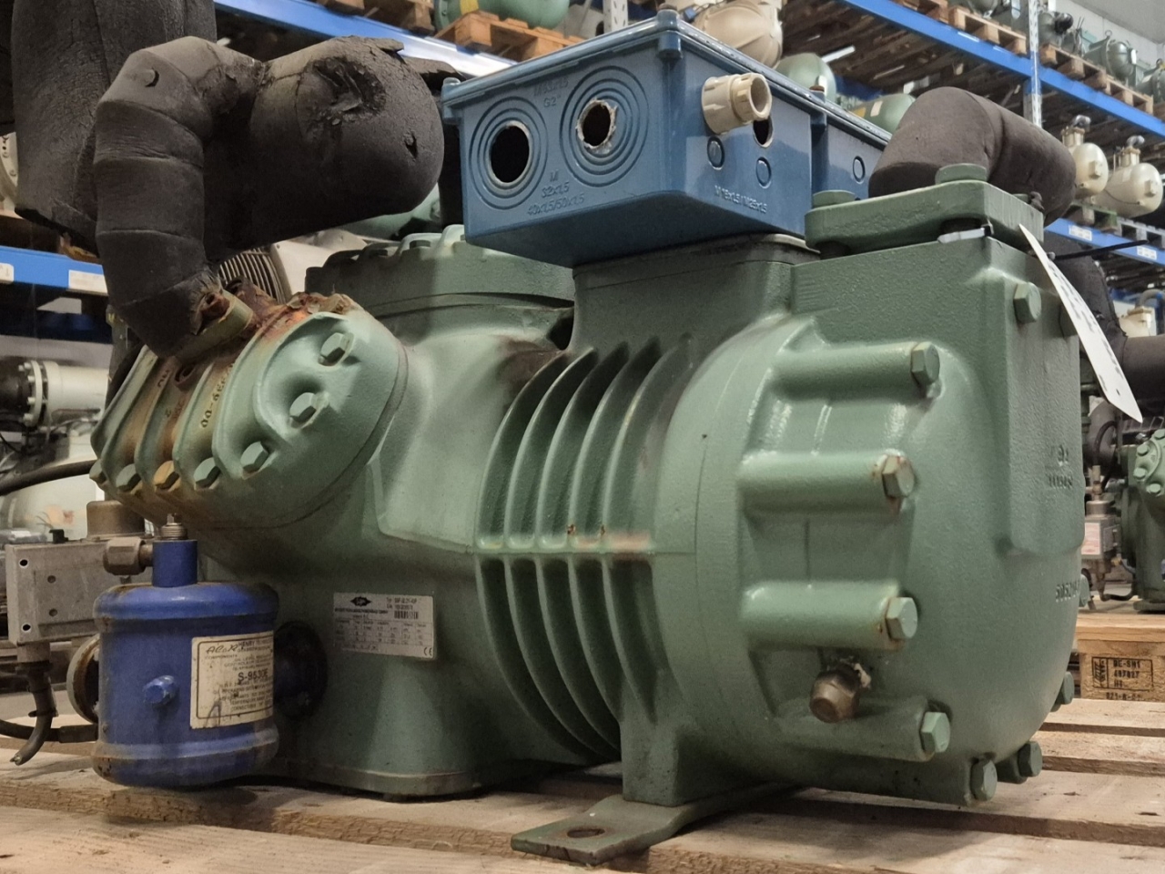 Used Bitzer S6F-30.2Y-40P two-stage semi-hermetic reciprocating compressor Freon | HOS BV